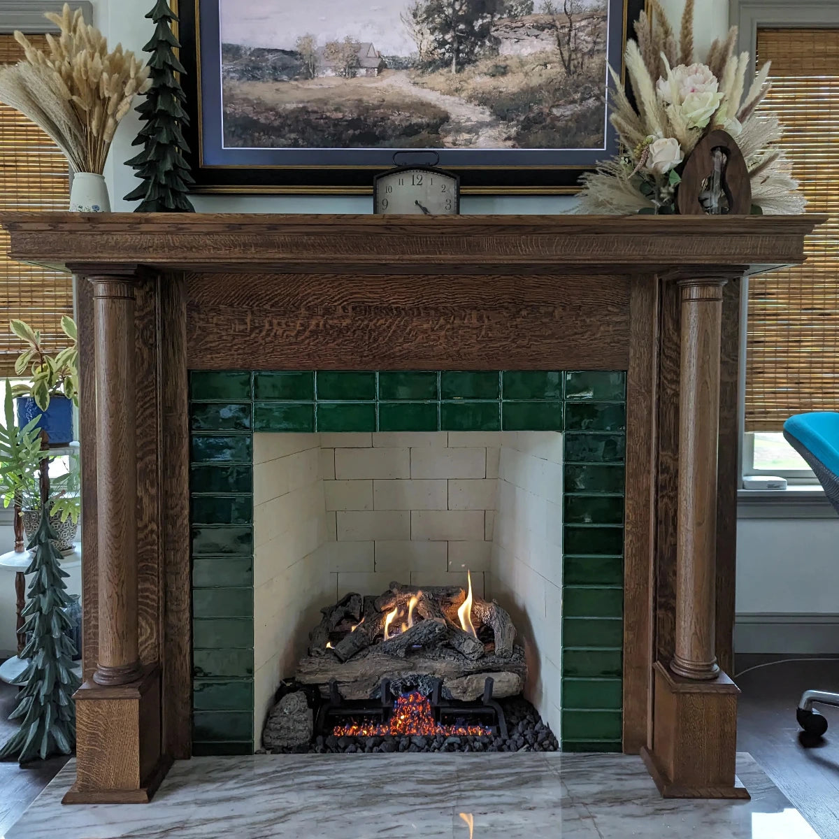 Custom Fireplace Surround – Quarter-Sawn White Oak, Made to Order ...